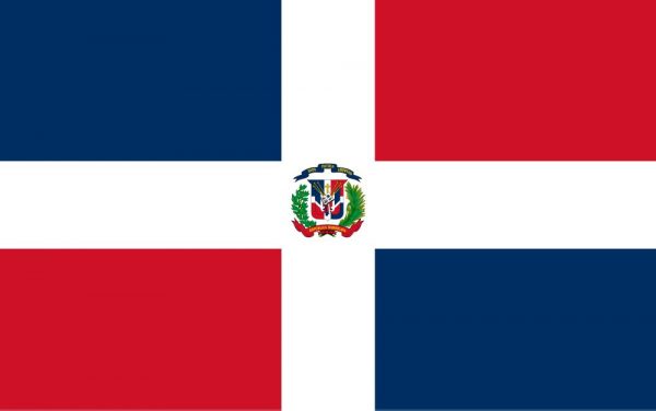 Drapeau de la République dominicaine, image et signification drapeau de ...
