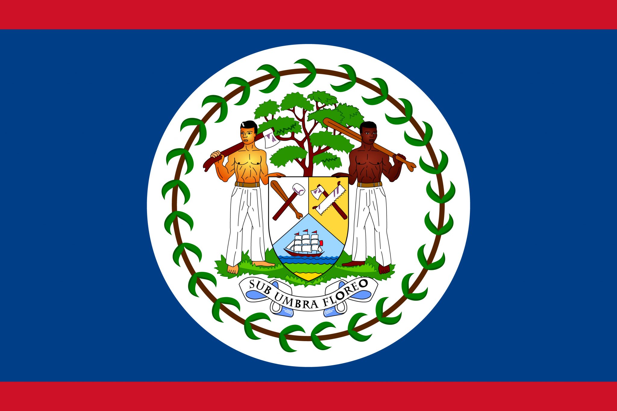 Flag of Belize image and meaning Belize flag - Country flags