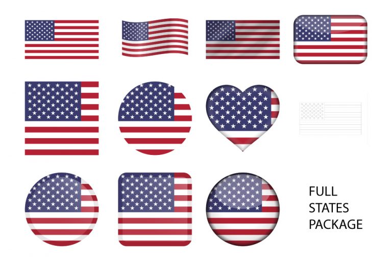 Full USA States package - Country flags