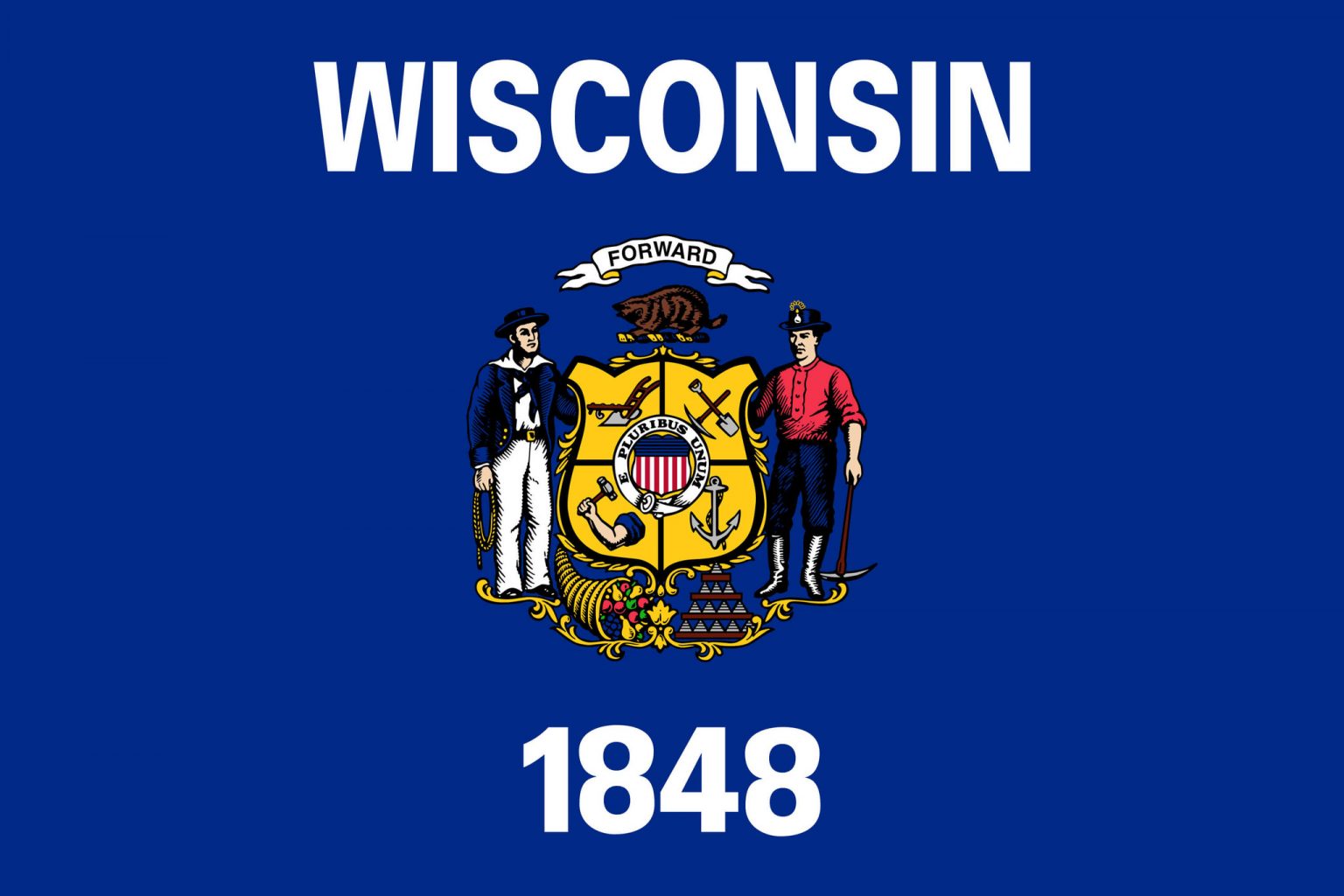 Flag of Wisconsin image and meaning Wisconsin flag - Country flags